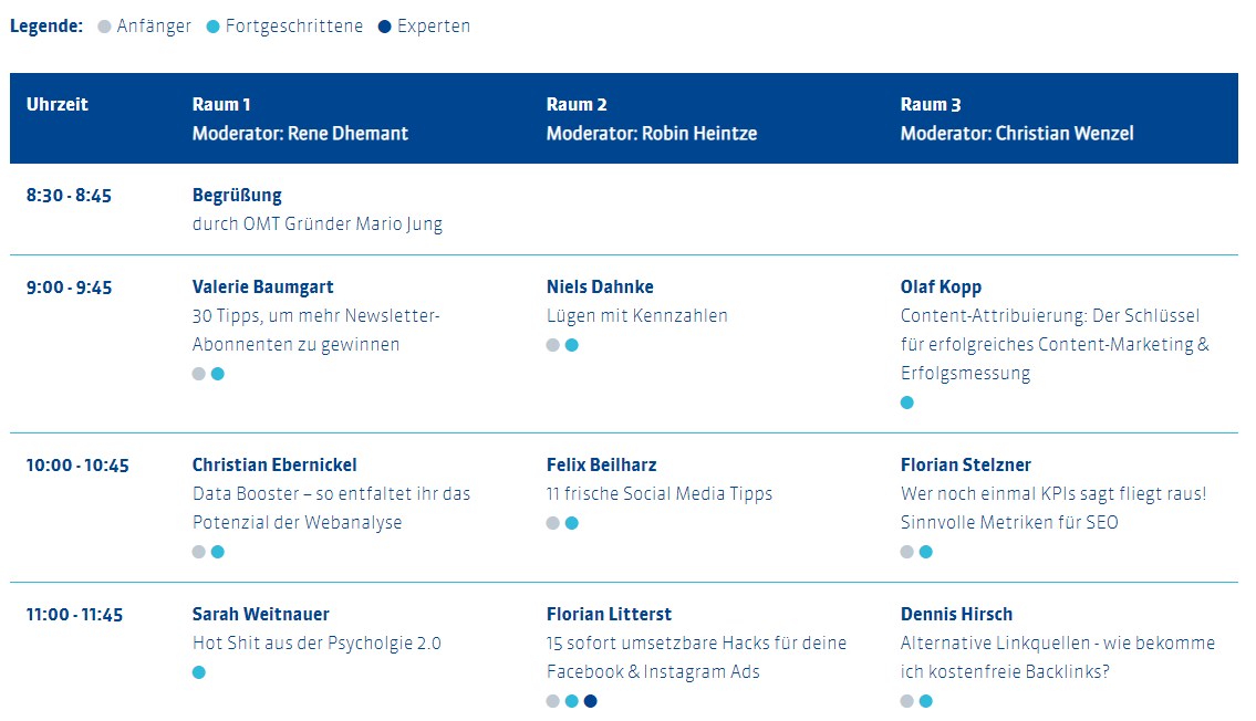 Der OMT 2019: Save the Date! | SEO-Trainee.de